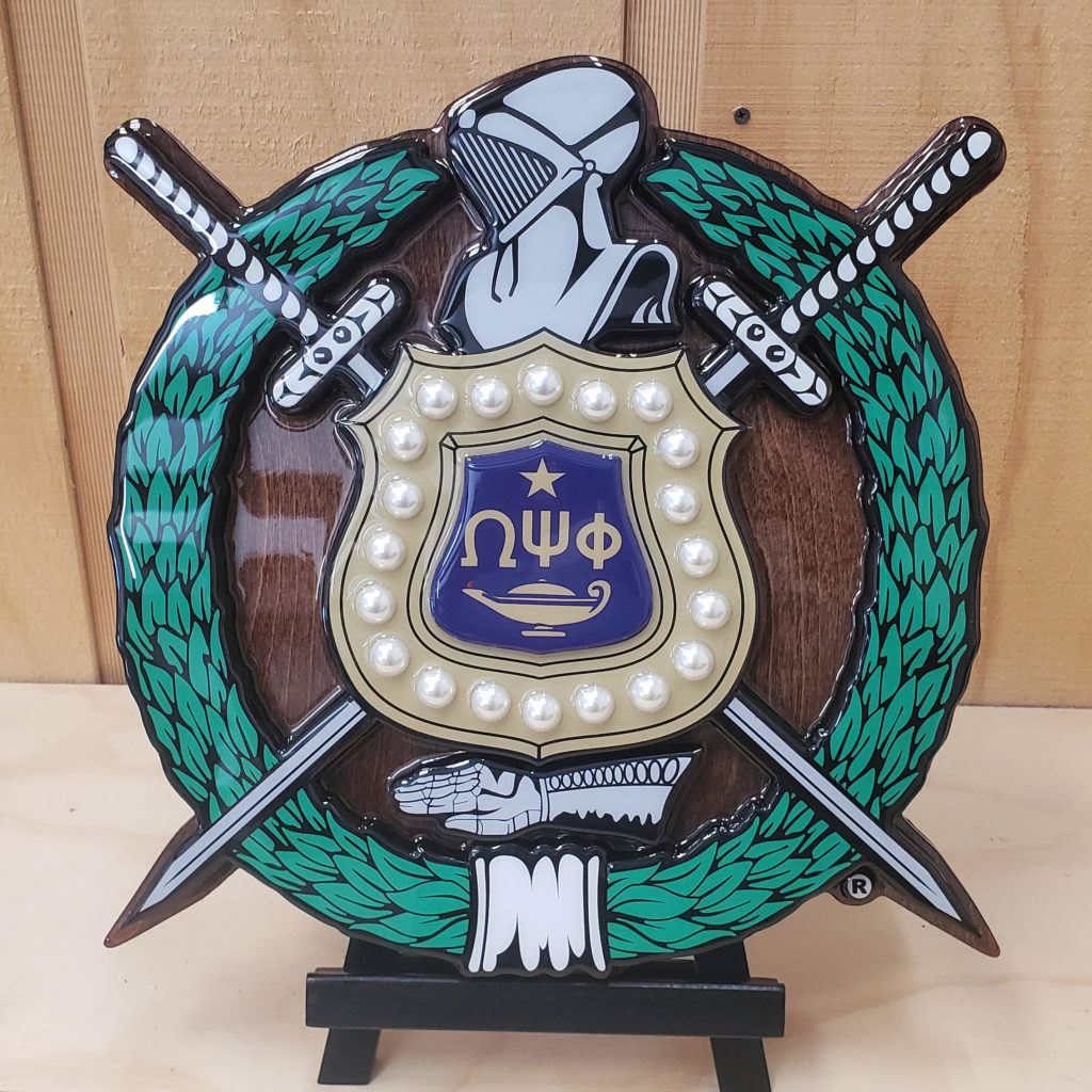 Dice Customs | Omega 15 inch mahogany 3D shield